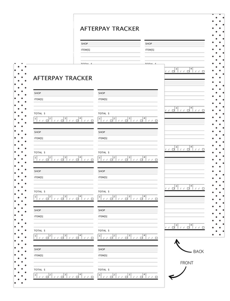 Classic HP Afterpay Tracker Fill Paper Inserts – Fancy Plans Co