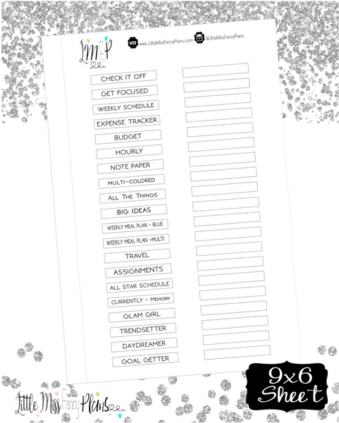 Half Sheet Book Labels – Fancy Plans Co