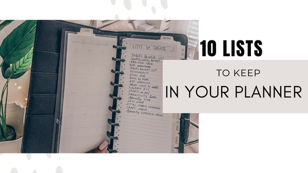 10 Lists To Keep In Your Planner – Fancy Plans Co