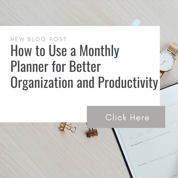 How to Use a Monthly Planner for Better Organization and Productivity ...