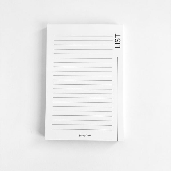 4 x 6 Notepad | Minimal List – Fancy Plans Co