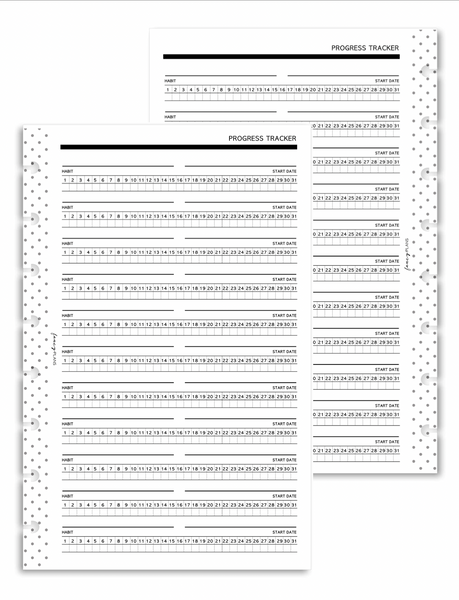 Progress Tracker Fill Paper Inserts – Fancy Plans Co