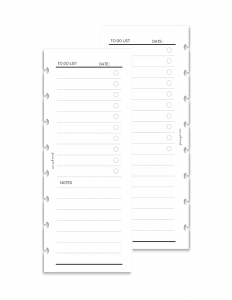 To Do List Notes | Half Sheet – Fancy Plans Co