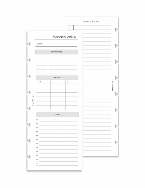 Planning Ahead | Half Sheet | Digital Download – Fancy Plans Co