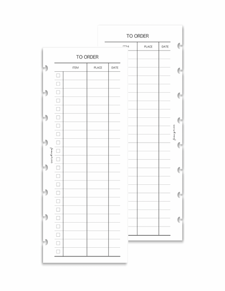 To Order | White Board Inserts – Fancy Plans Co