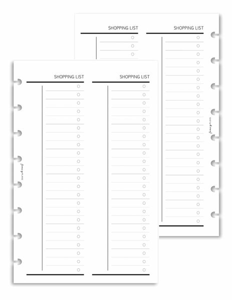 Planner Inserts | Multi Shopping List – Fancy Plans Co