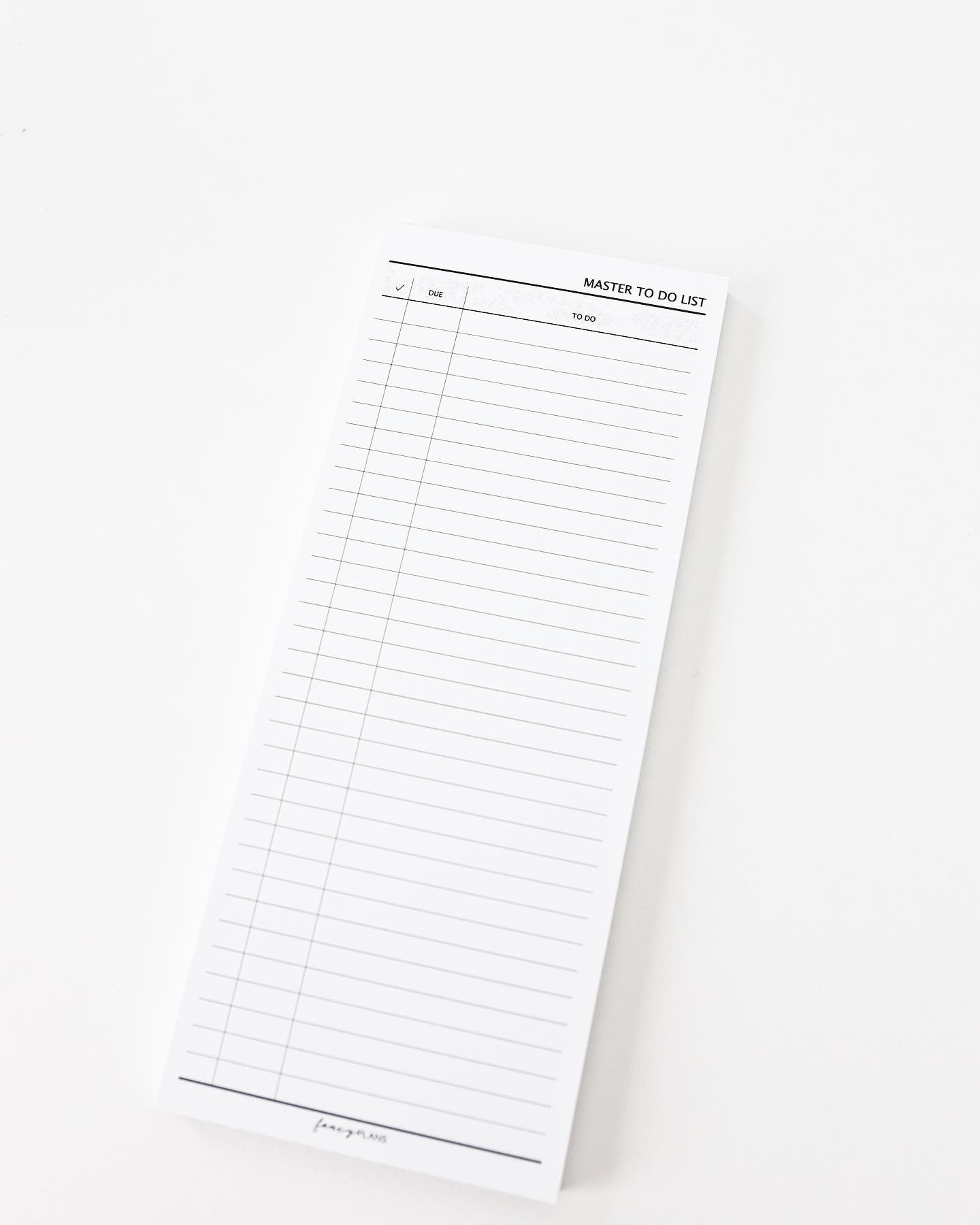 3 x 8 Notepad | Master To Do List – Fancy Plans Co