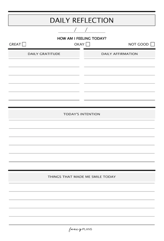 4 x 6 Notepad - Daily Reflection | Fancy Plans Co. x Paper Panduh