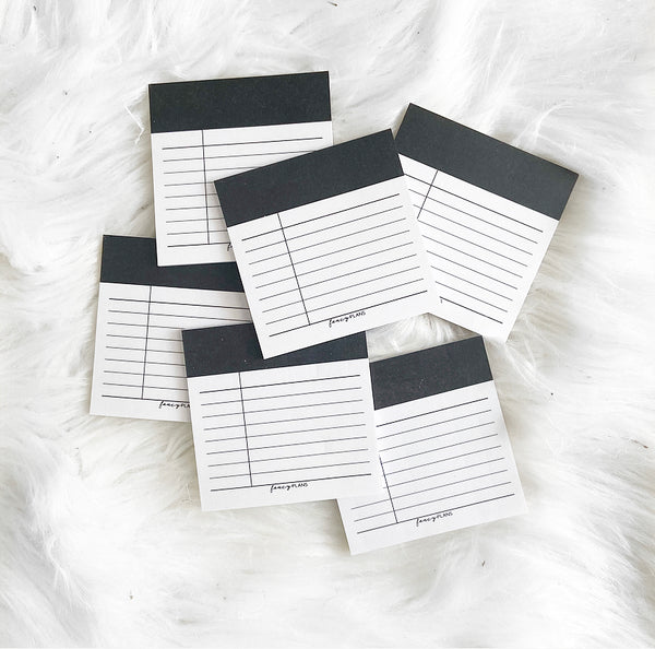 Header Sticky Notes | BLACK – Fancy Plans Co