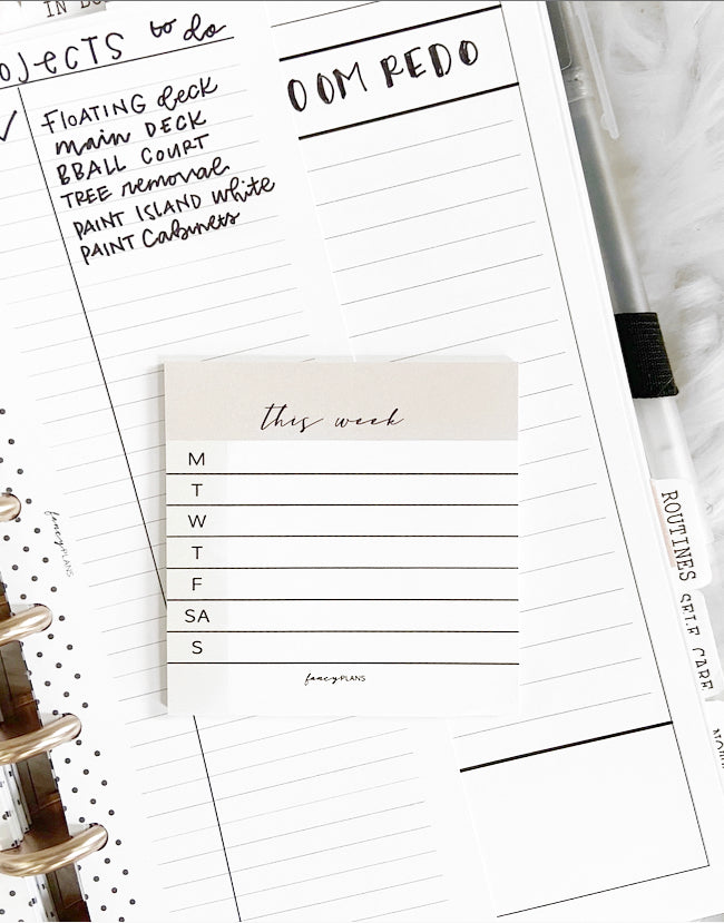 This Week Sticky Notes – Fancy Plans Co