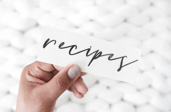 Vinyl Recipes Decal – Fancy Plans Co