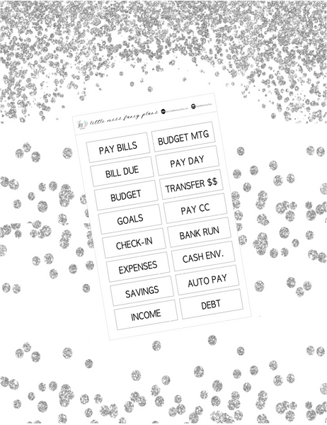 Wording FINANCE Labels – Fancy Plans Co