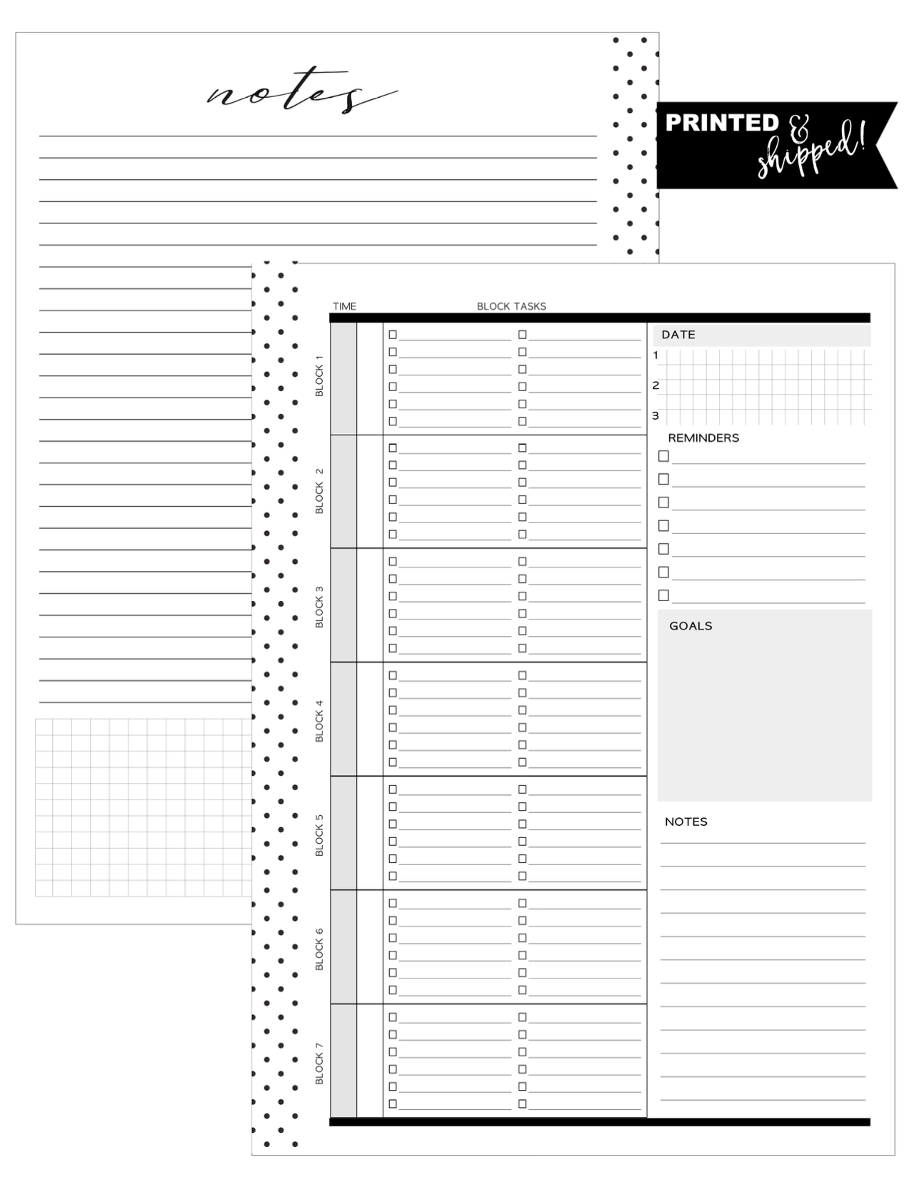 Weekly Block Schedule Fill Paper – Fancy Plans Co