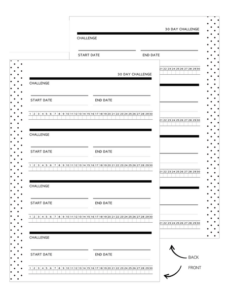 Classic HP 30 Day Tracker Fill Paper Inserts – Fancy Plans Co
