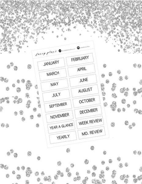 Wording MONTHS Labels – Fancy Plans Co