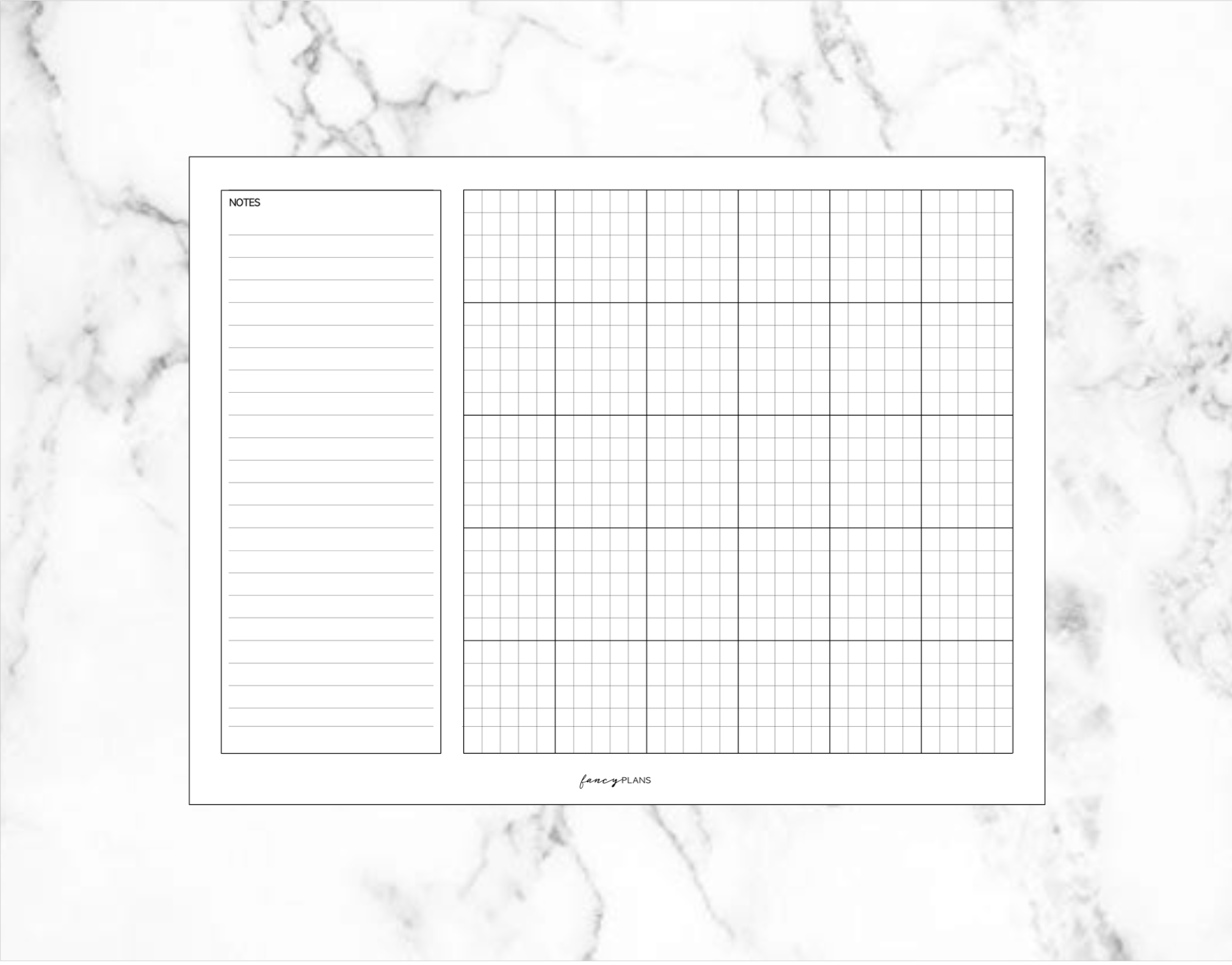 9 x 7 Deskpad | Engineering Grid – Fancy Plans Co