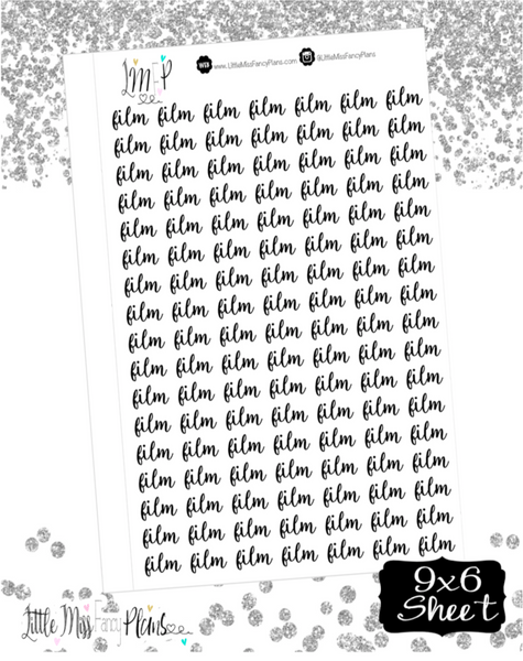 Film Wording Stickers – Fancy Plans Co