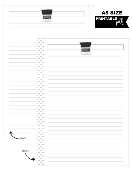 A5 Laptop Fill Paper Inserts – Fancy Plans Co