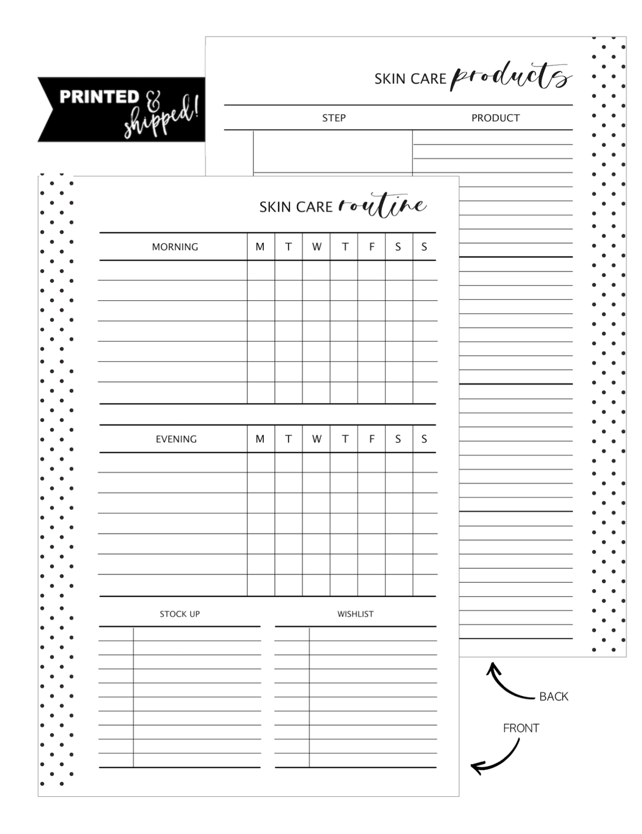 Skin Care Routine Fill Paper – Fancy Plans Co
