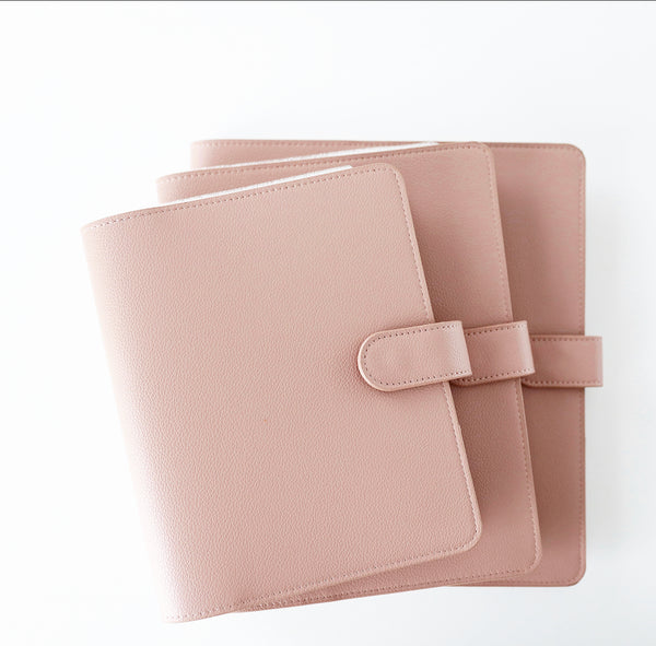 Rose Pink Pebble | Vegan Leather Planner Cover – Fancy Plans Co