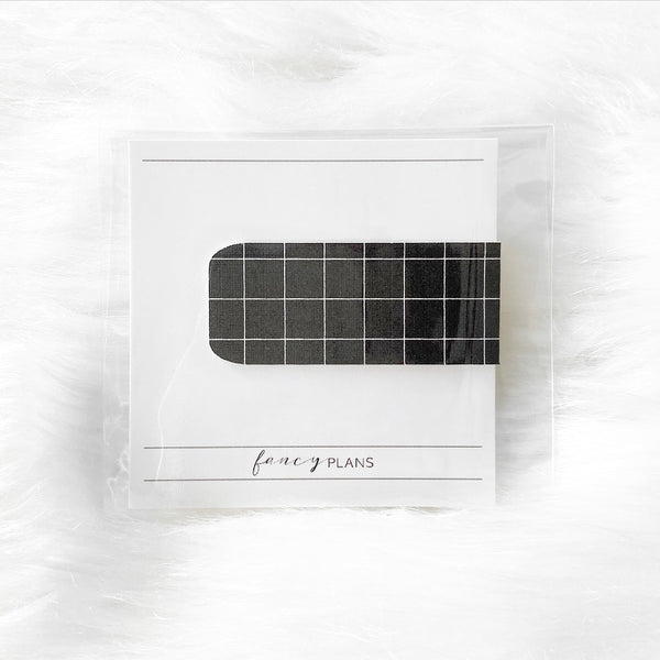 Magnetic Page Marker | Black Grid – Fancy Plans Co