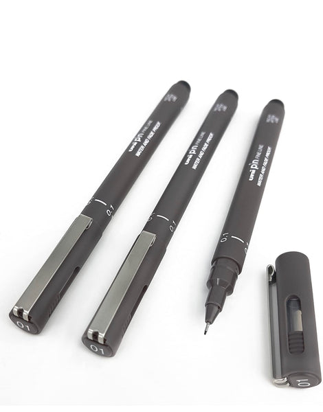 Uni Pen Fineliner Pen 0.1mm | Dark Grey – Fancy Plans Co